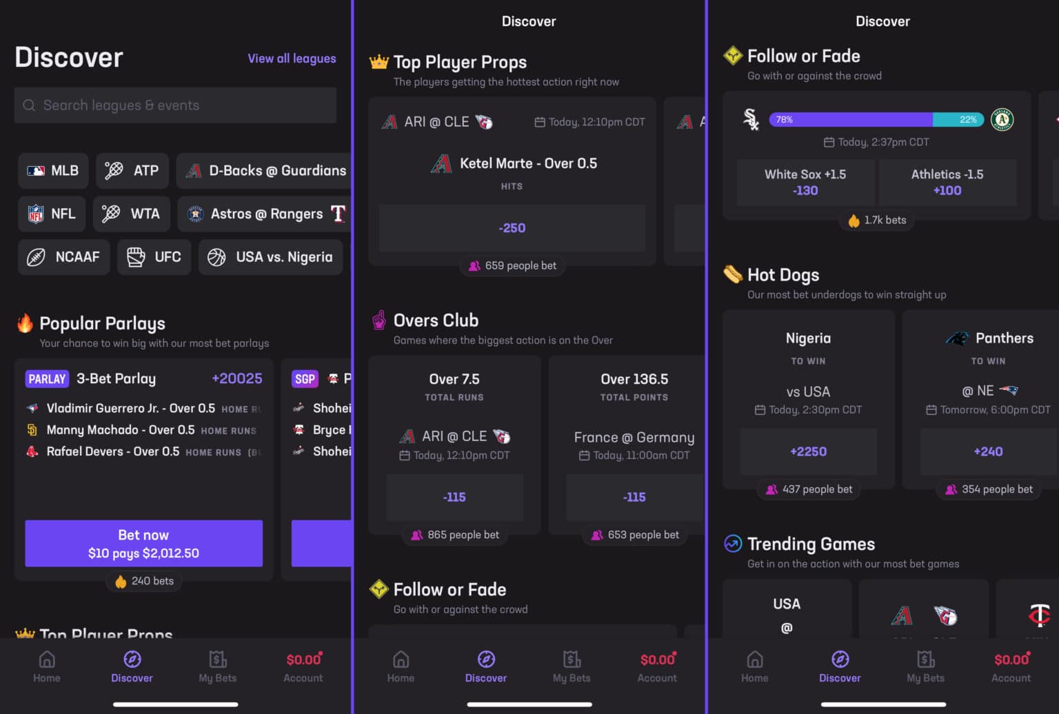 New Discover Page Offers Sports Betting Insights